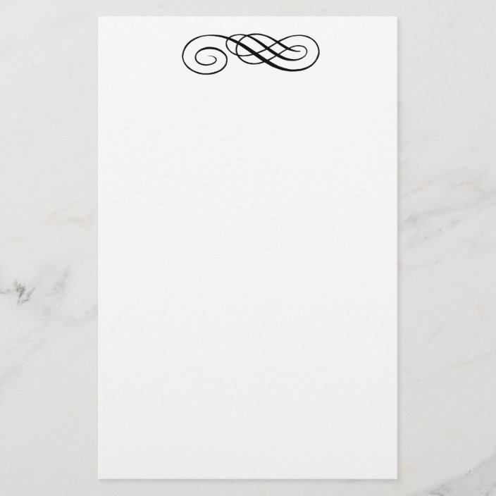 Vintage scroll stationary stationery | Zazzle.com