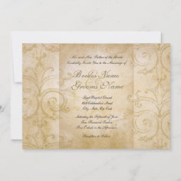 Vintage Scrolls Invitation | Zazzle