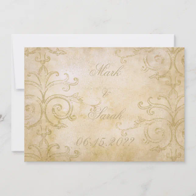 Vintage Scrolls Invitation | Zazzle