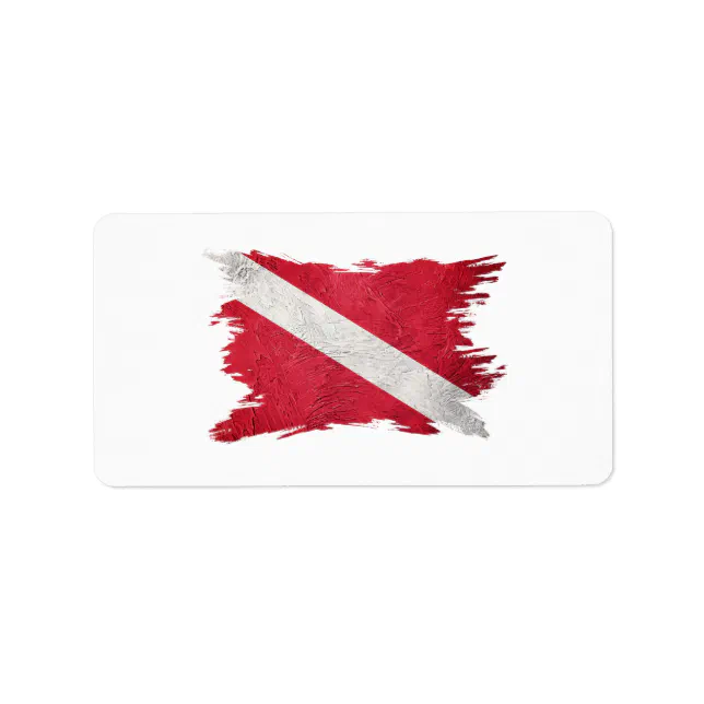 Vintage scuba flag, Dive Flag, Diver down flag Label | Zazzle