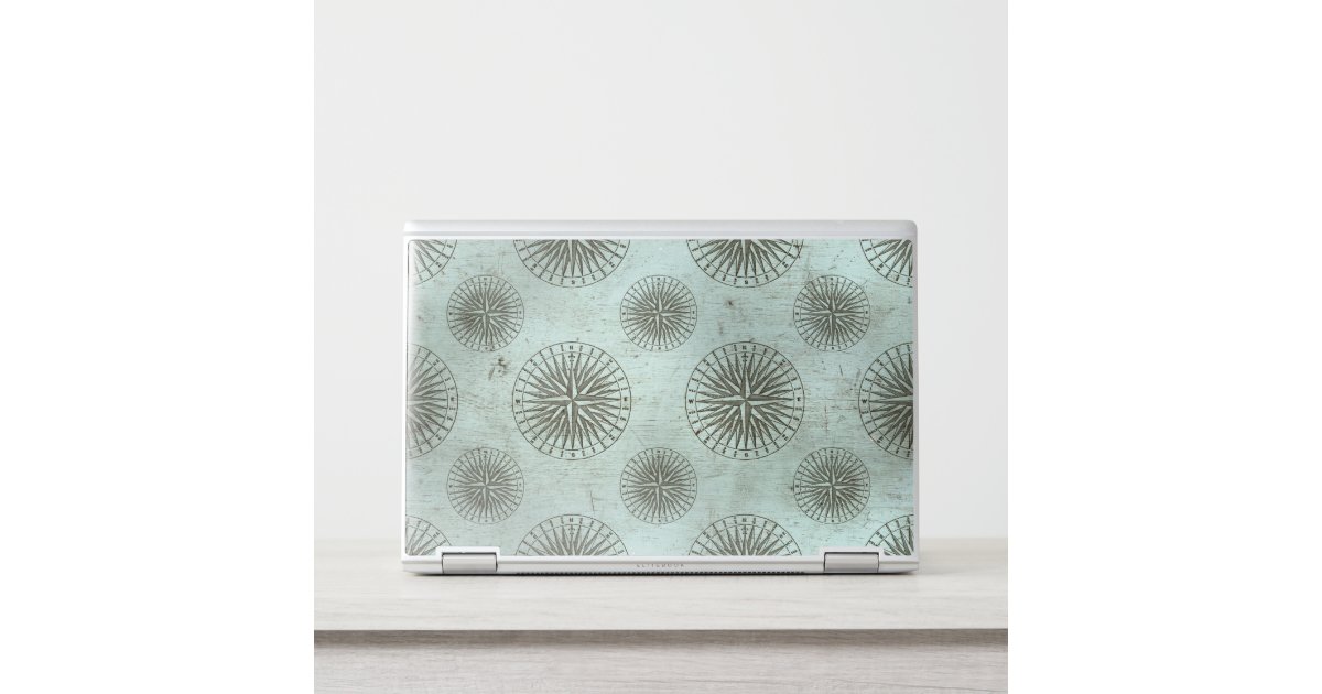Vintage Sea Shanty | Steampunk Compass Ephemera HP Laptop Skin | Zazzle