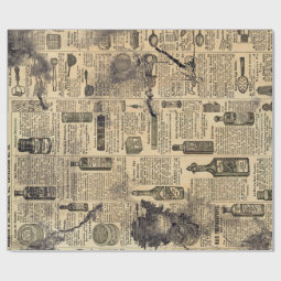 Vintage Sears Catalog ads page 1906 Shabby Chic Wrapping Paper | Zazzle