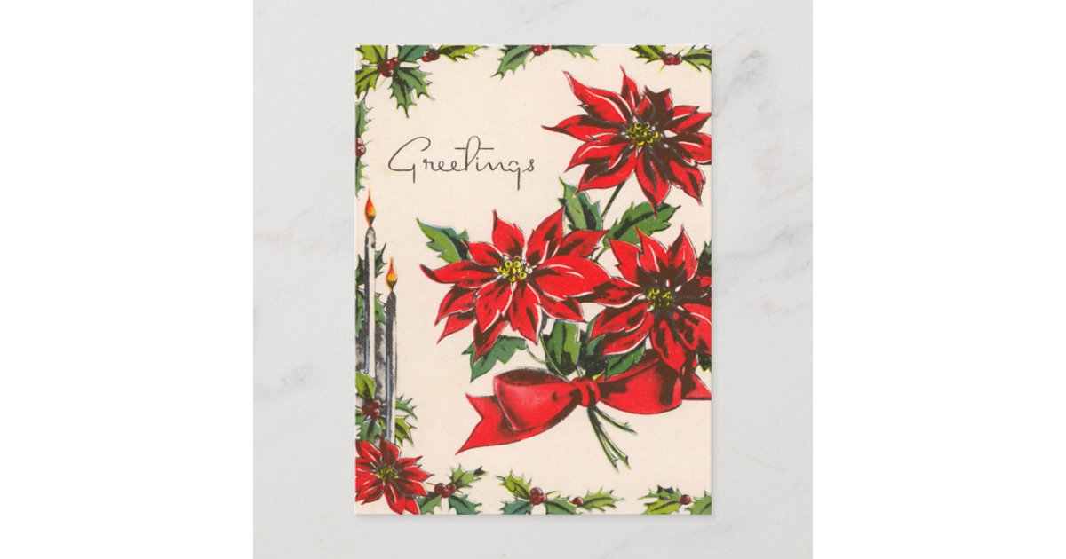 Vintage Season's Greetings Postcard | Zazzle