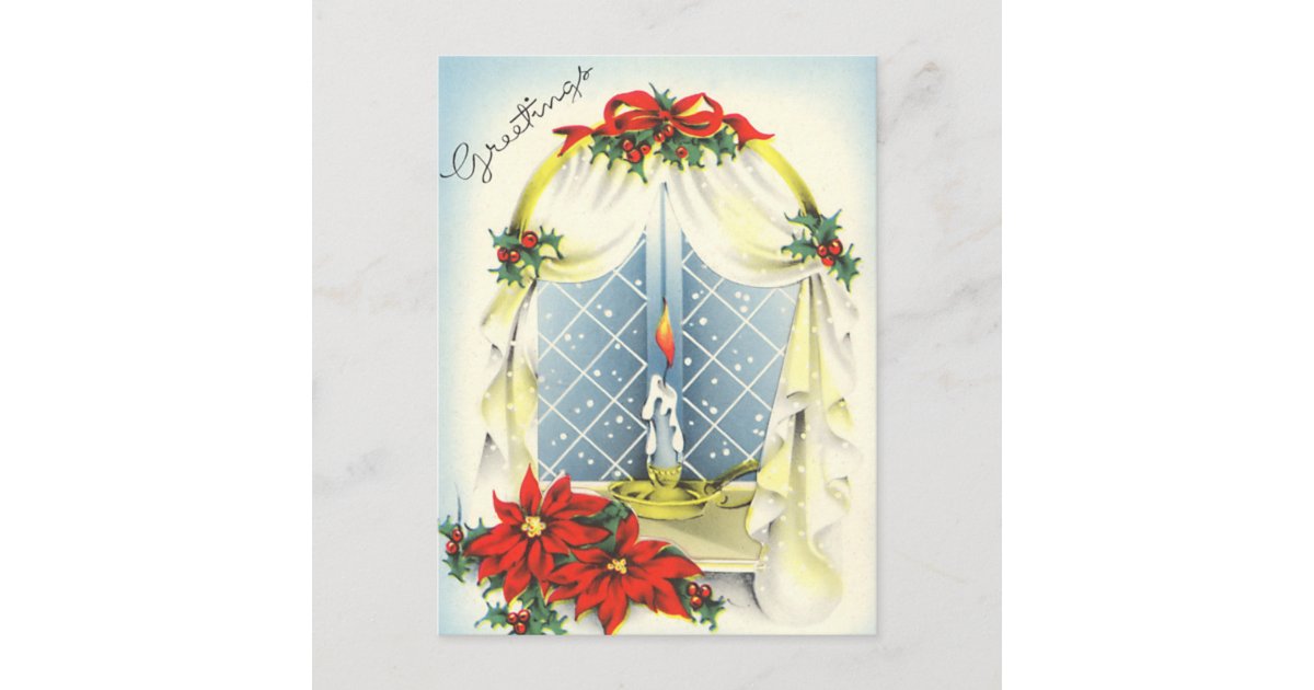 Vintage Season's Greetings Postcard | Zazzle