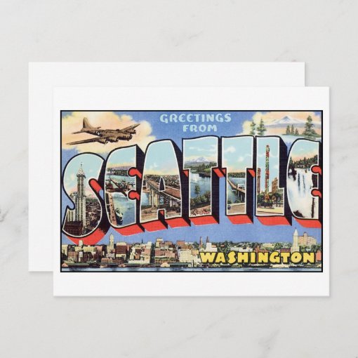 Vintage Seattle Postcard | Zazzle