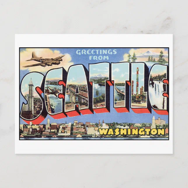 Vintage Seattle Postcard | Zazzle