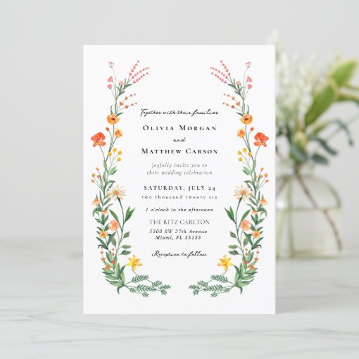 Vintage Secret Garden Wedding Invitation | Zazzle