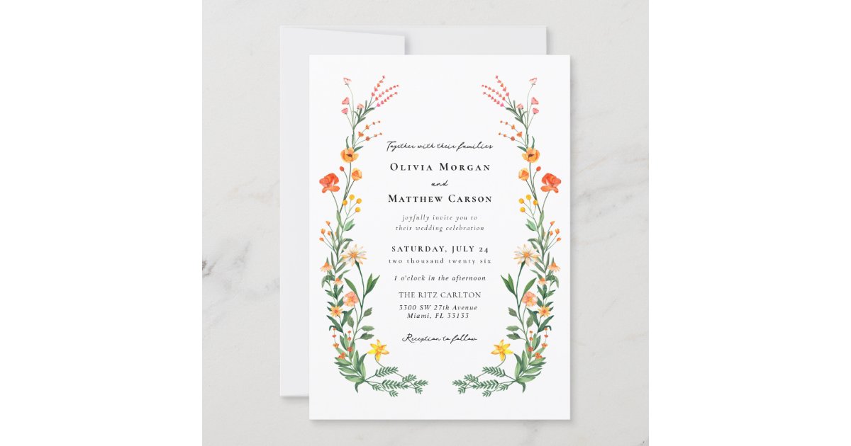 Vintage Secret Garden Wedding Invitation | Zazzle