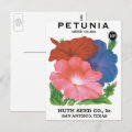 Vintage Seed Packet Label Art, Petunia Flowers Postcard | Zazzle