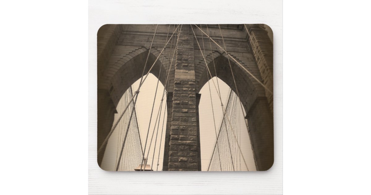 Vintage Sepia Brooklyn Bridge Mouse Pad | Zazzle