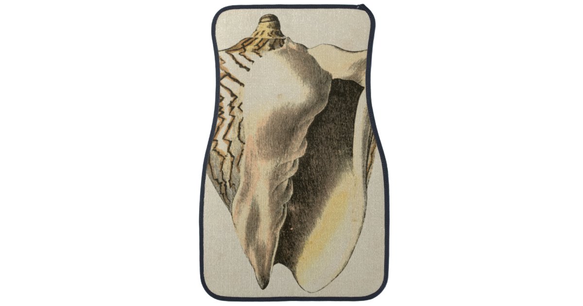 Vintage Sepia Conch Shell Car Floor Mat | Zazzle