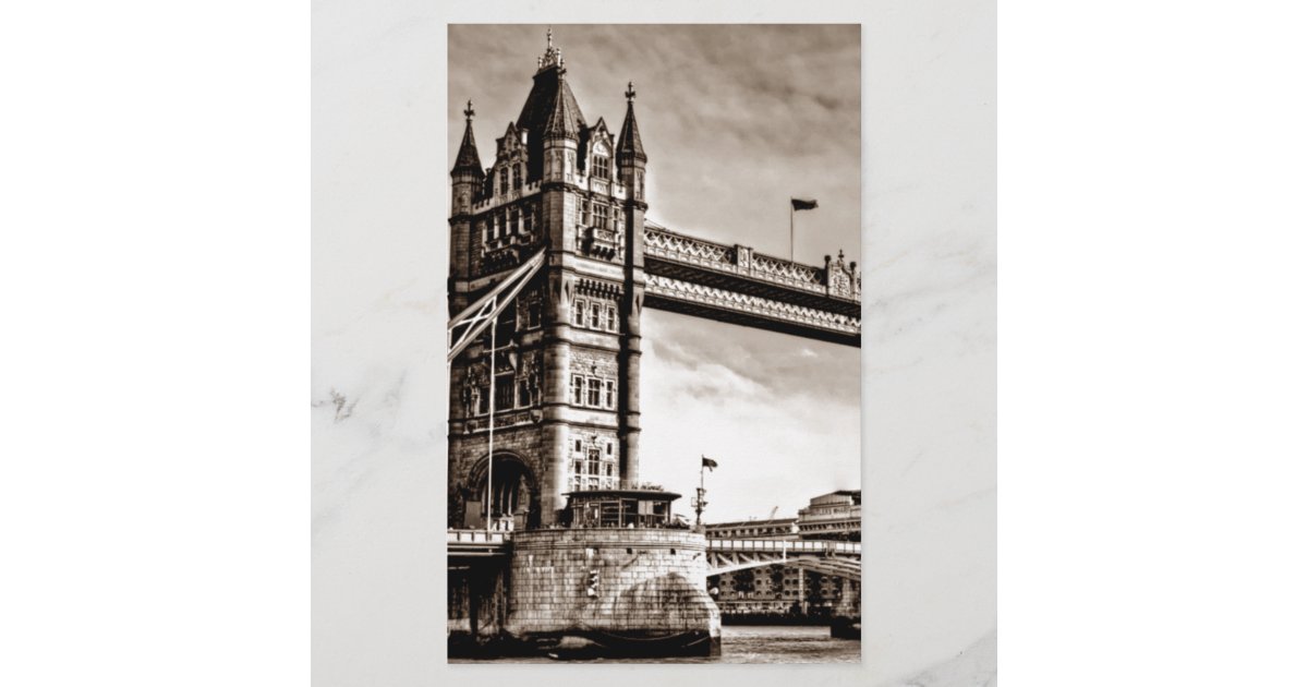 Vintage Sepia London Tower Bridge | Zazzle
