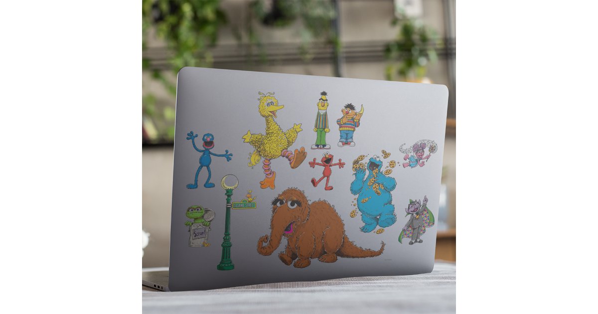 Vintage Sesame Street Pals Sticker | Zazzle
