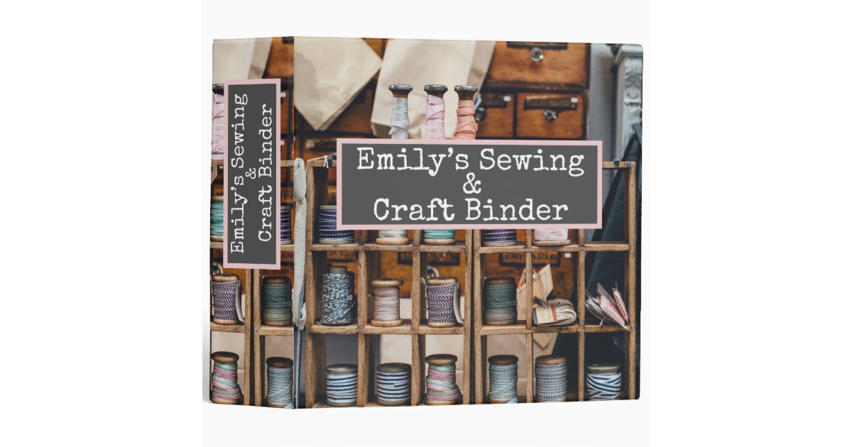 Vintage Sewing And Craft Binder Customizable | Zazzle