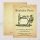 Vintage Sewing Machine Birthday Party Invitation | Zazzle