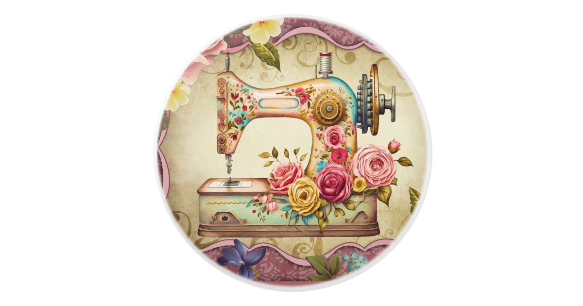 Vintage Sewing Machine Ceramic Knob | Zazzle