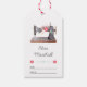 Vintage Sewing Machine Floral Size Price Hang Tags | Zazzle