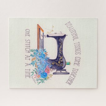 Vintage Sewing Machine Jigsaw Puzzle | Zazzle