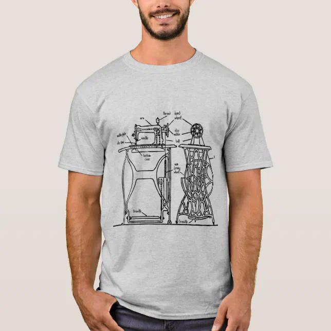 Vintage Sewing Machine T-Shirt | Zazzle
