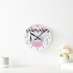 Vintage Sewing Room Clock | Zazzle