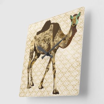 Vintage Shabby Camel Clock | Zazzle