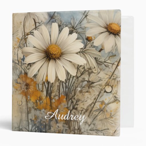 Vintage Shabby Chic 3 Ring Binder | Zazzle