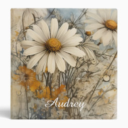 Vintage Shabby Chic 3 Ring Binder | Zazzle