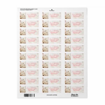 Vintage Shabby Chic Floral Address Label | Zazzle