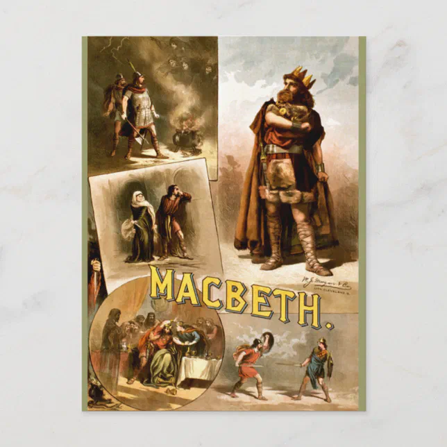 Vintage - Shakespeare's Macbeth, 1884 Postcard | Zazzle