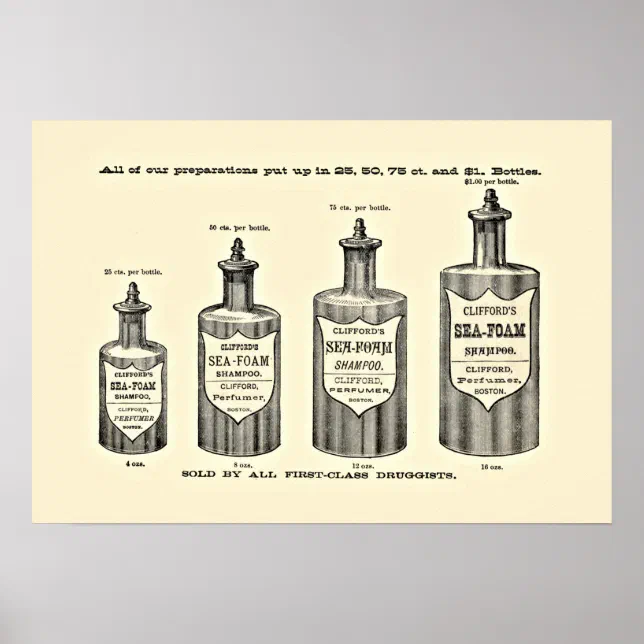 Vintage Shampoo Poster | Zazzle