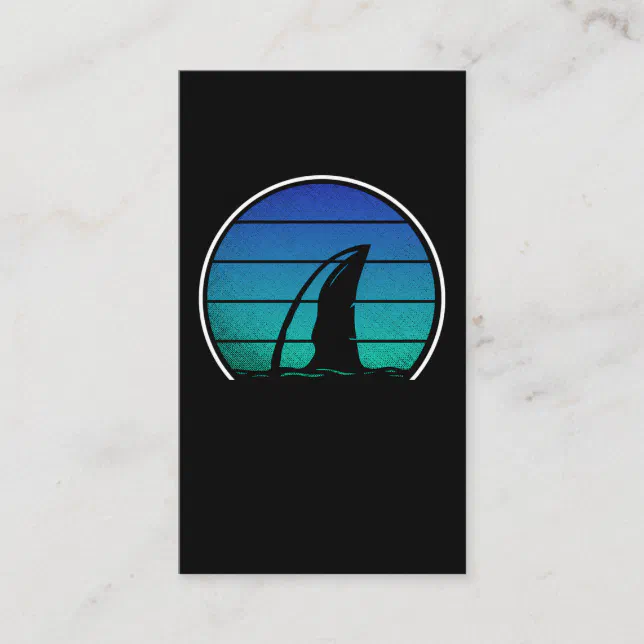 Vintage Shark Fin Shark Love Business Card | Zazzle