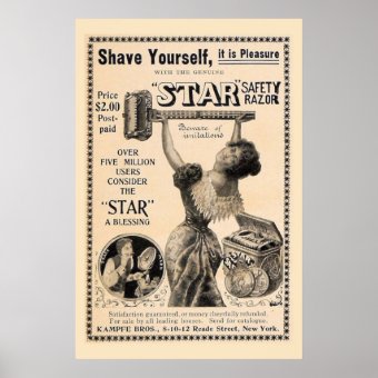 Vintage Shaving Poster | Zazzle