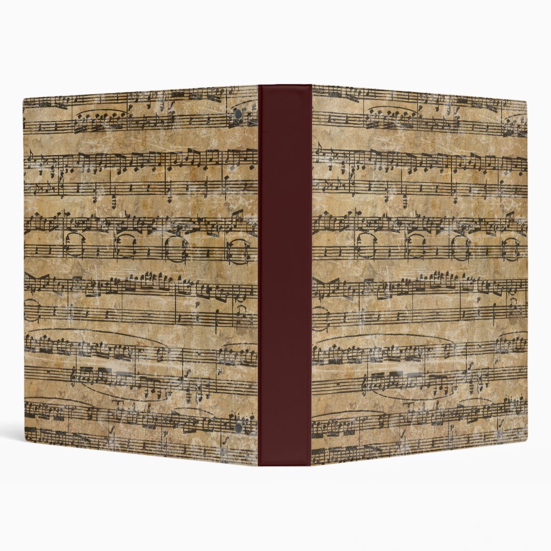 Vintage Sheet Music 3 Ring Binder | Zazzle