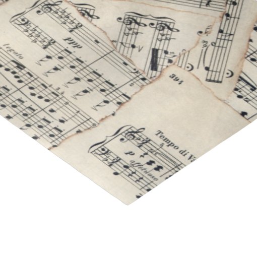 Vintage Sheet Music Paper Collage | Zazzle