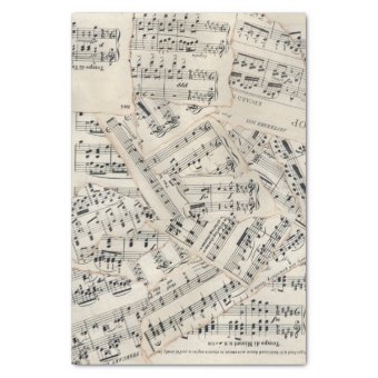 Vintage Sheet Music Paper Collage | Zazzle