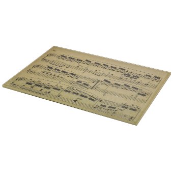 Vintage Sheet Music Paper Musical Notes | Musician Cutting Board | Zazzle