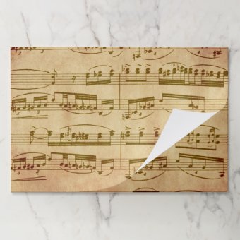 Vintage Sheet Music Paper Placemat | Zazzle