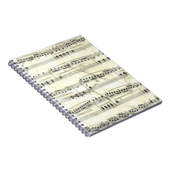 Vintage Sheet Music Rustic Paper Print Notebook | Zazzle