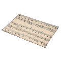 Vintage Sheet Music Score Notes Placemat | Zazzle