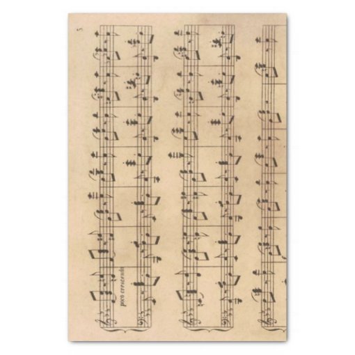 Vintage Sheet Music Song Aged Paper Decoupage | Zazzle