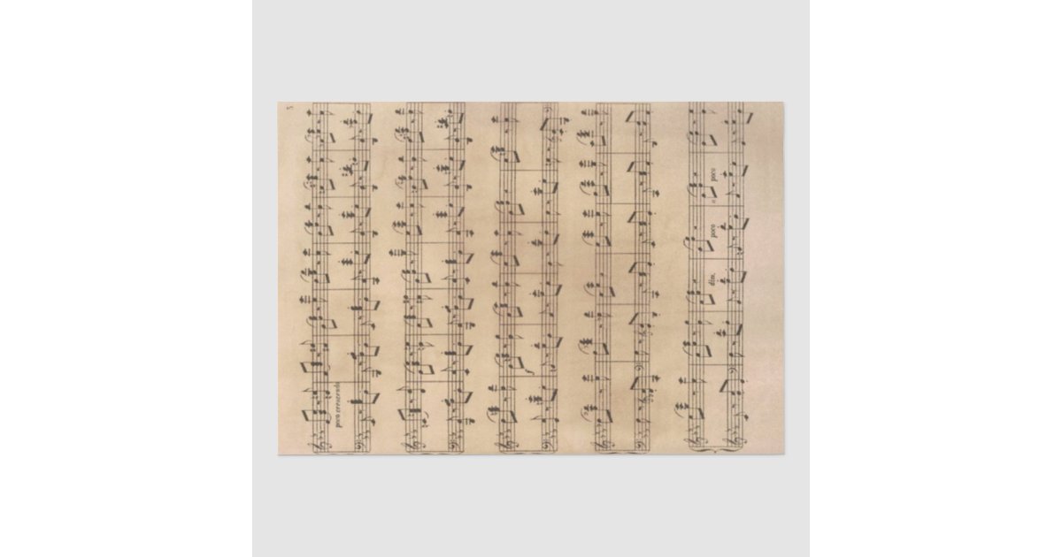 Vintage Sheet Music Song Aged Paper Decoupage | Zazzle