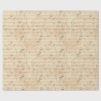 Vintage Sheet Music Wrapping Paper | Zazzle