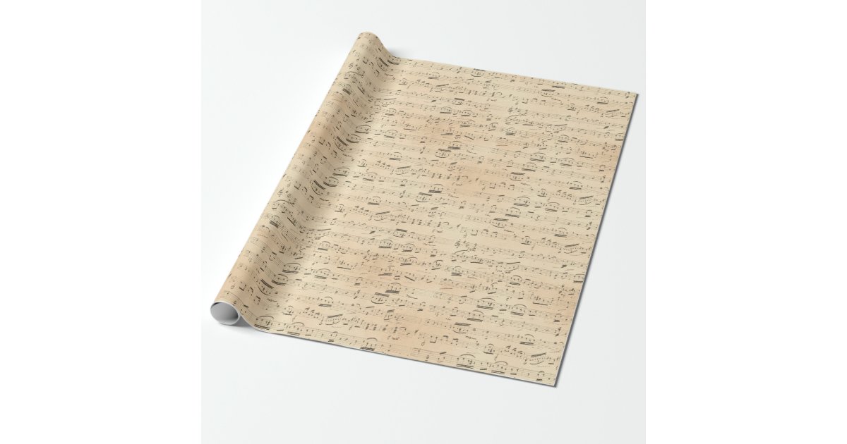 Vintage Sheet Music Wrapping Paper | Zazzle