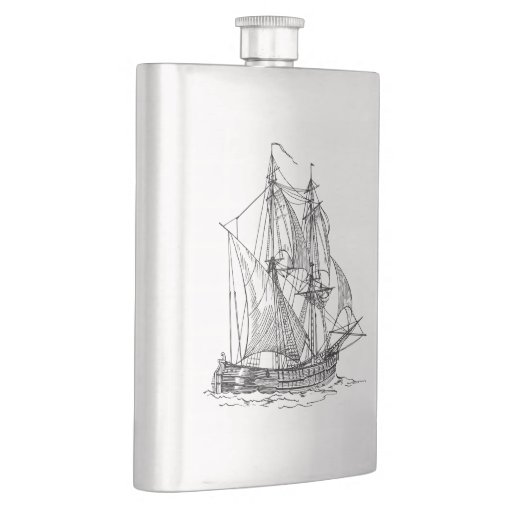 Vintage Ship Flask | Zazzle