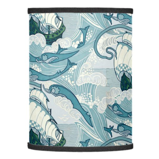 Vintage Ships And Dolphins Pattern Lamp Shade | Zazzle
