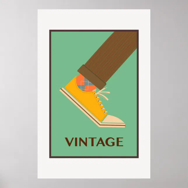 Vintage Shoe Poster | Zazzle
