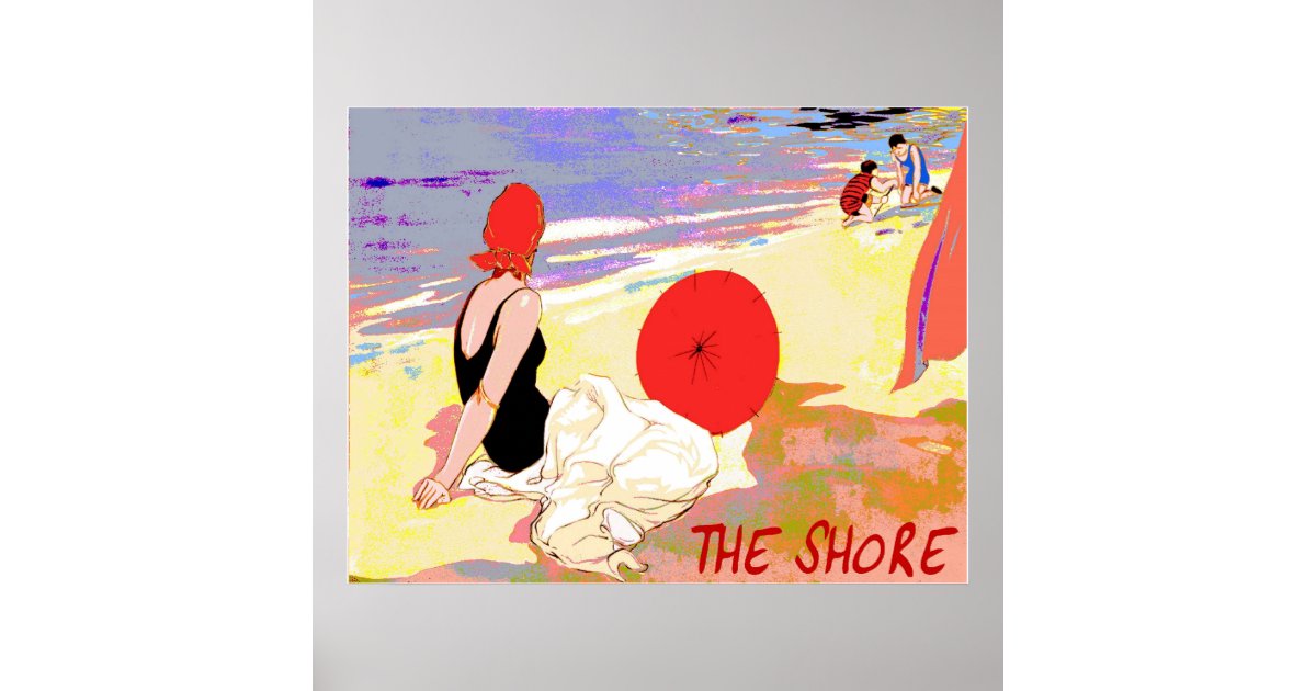 Vintage Shore Poster | Zazzle
