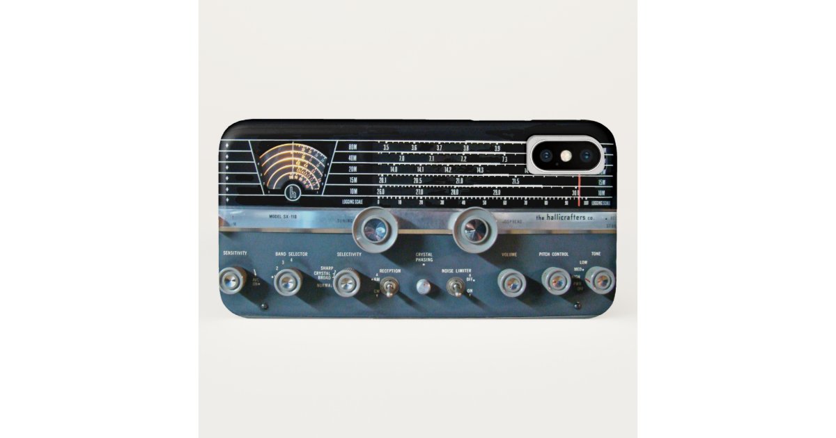 Vintage Short Wave Radio Receiver Case-Mate iPhone Case | Zazzle