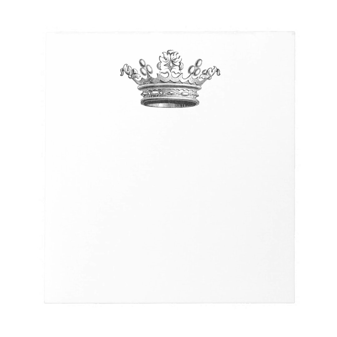 Vintage Simple Crown...notepad Notepad | Zazzle