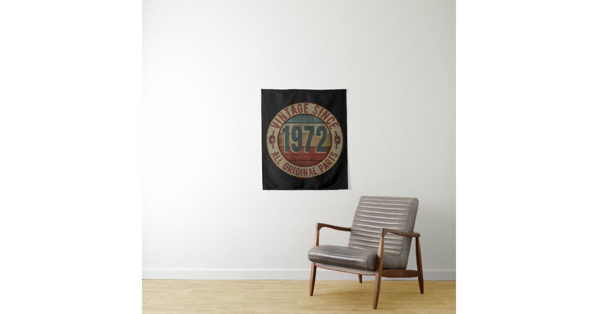 VINTAGE SINCE 1972 ALL ORIGINAL PARTS TAPESTRY | Zazzle